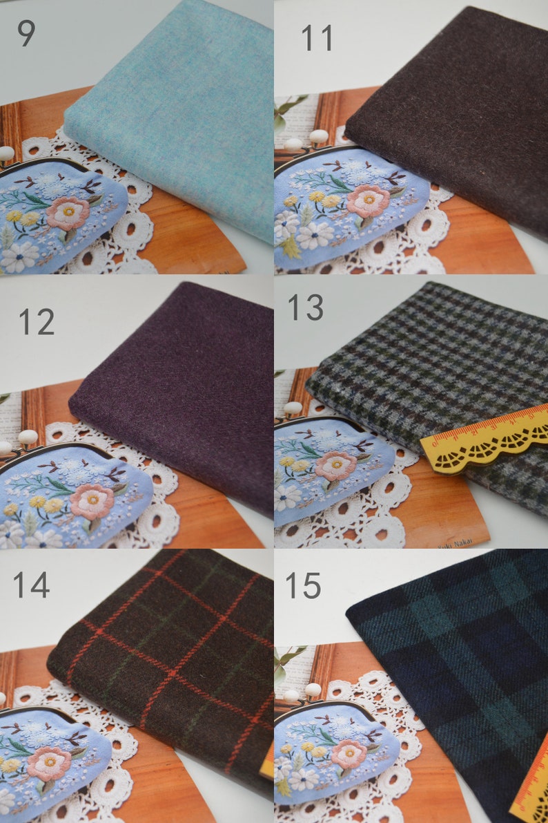 Flannel Fabric, Wool Flannel Fabric, Wool Fabric, Winter Fabric, Bundle ...