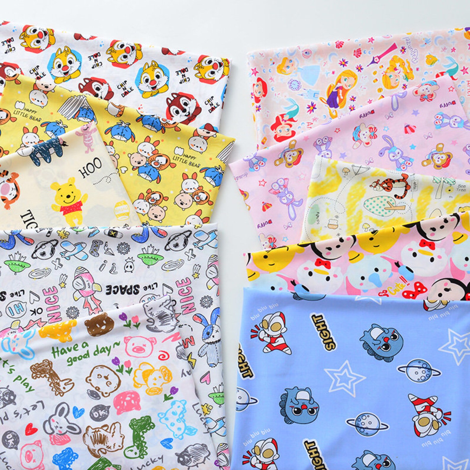 Rayon Cotton Fabric Cotton Fabric for Summer Clothes Cartoon Fabric for ...