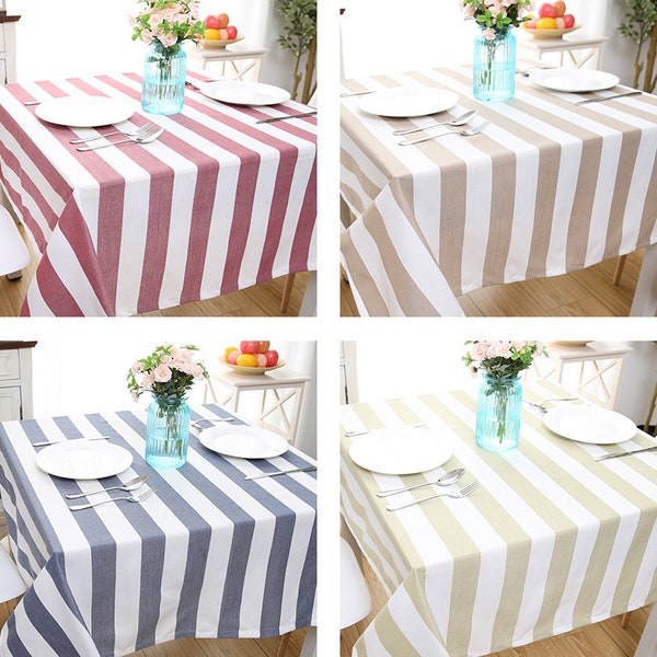 Striped Tablecloth - Etsy