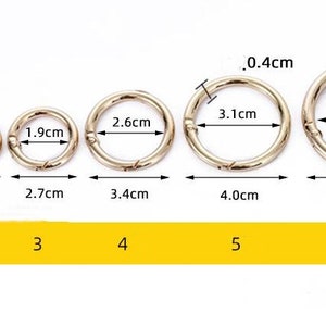Metal Rings for Purse Round Spring Rings for Bag Making Handmade ...