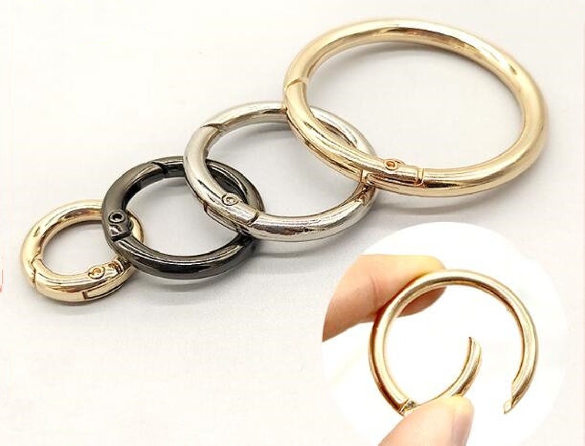 Metal Rings for Purse Round Spring Rings for Bag Making Handmade ...