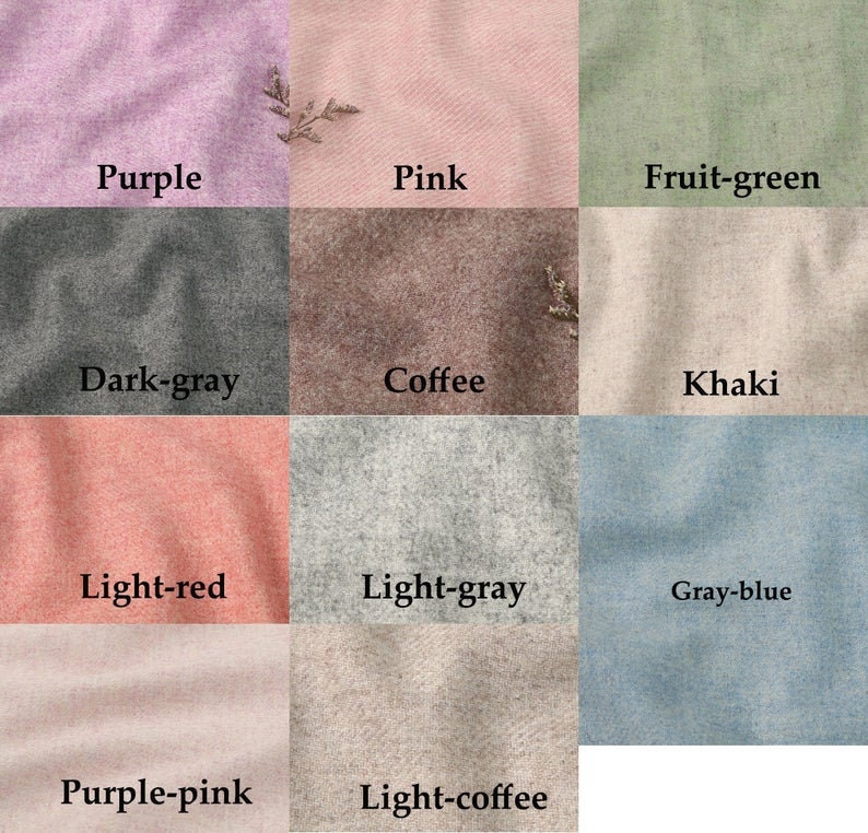 Flannel Fabric, Wool Flannel Fabric, Wool Fabric, Winter Fabric, Bundle ...