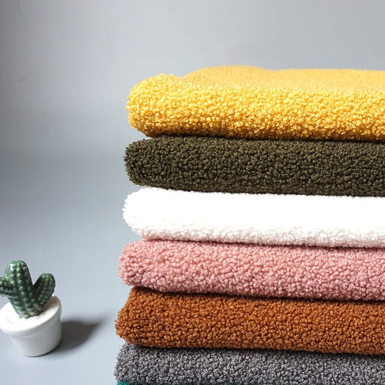 Teddy Plush Fabric, Sherpa Fabric, Fleece Fabric Sold by the Half Yard ...