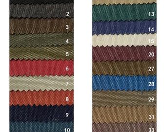 Canvas Fabric, 16oz Washed Canvas Fabric Vintage Style Solid Washed ...