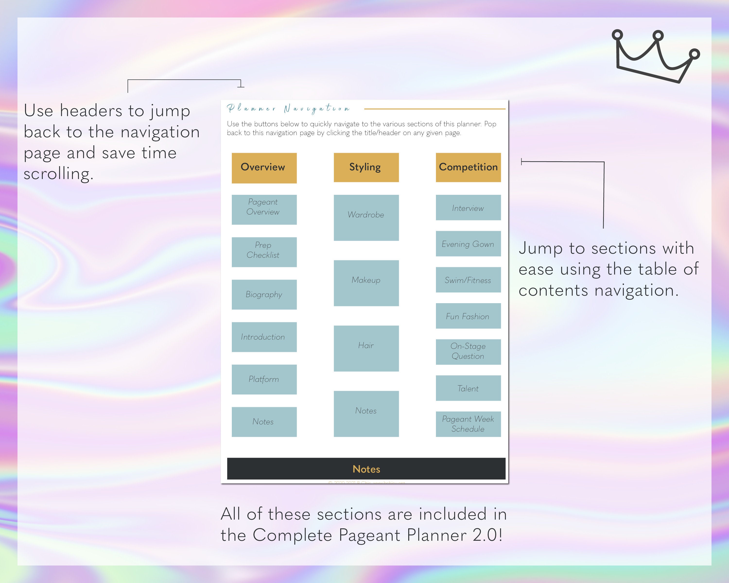 Pageant Competition Prep Planner Downloadable PDF Planner | Etsy