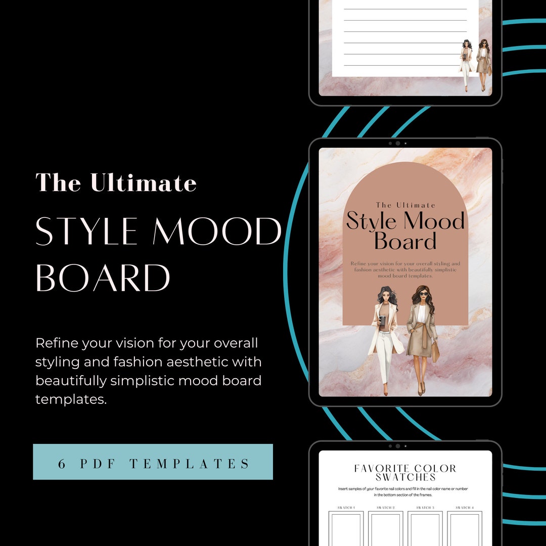 Style Mood Board, Printable Wardrobe Planner, Fashionistas, Print ...