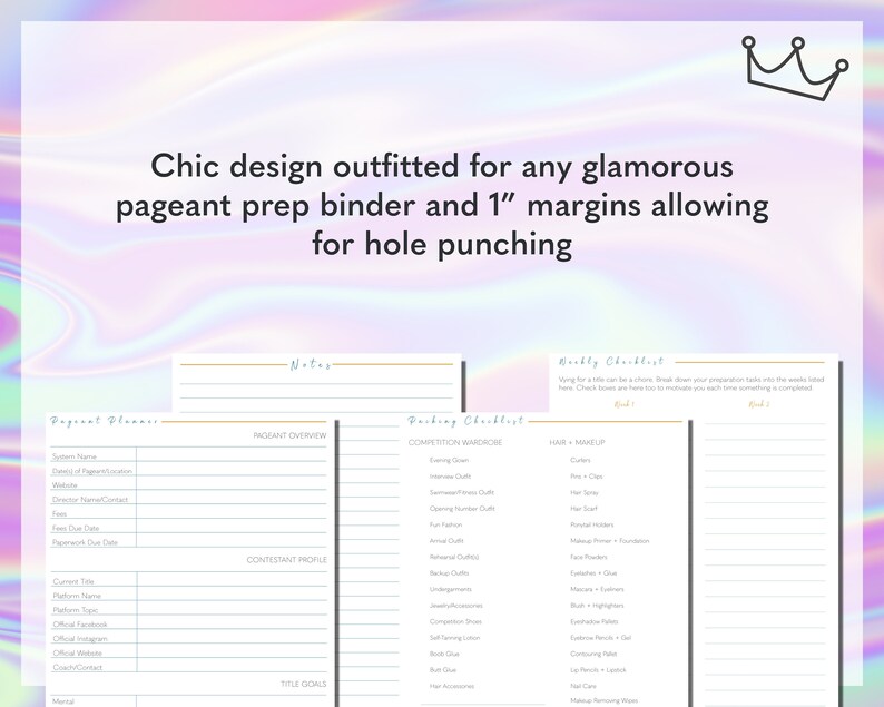 Pageant Prep Checklists The Essential Organizer Downloadable | Etsy