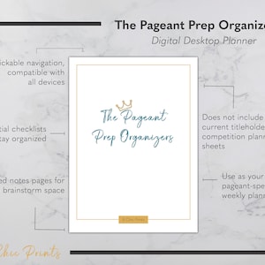 Pageant Prep Checklists, the Essential Organizer, Downloadable PDF ...