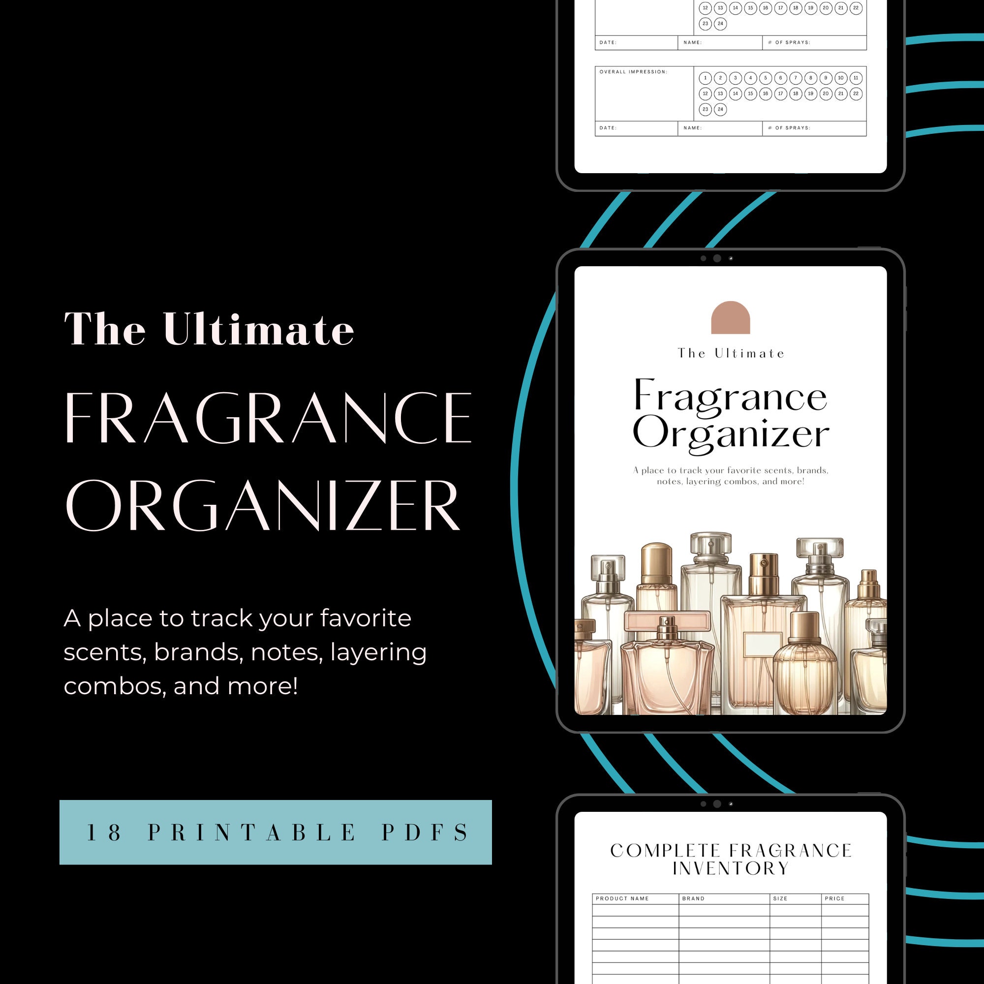 Fragrance Organizer, Printable Beauty Planner, Scent Lovers, Print ...