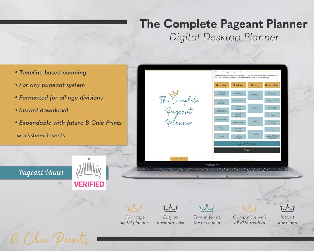 Complete Pageant Planner, Beauty Planner, Fashion Goodnotes Planner ...