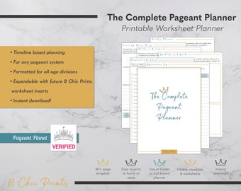 Pageant Prep Checklists the Essential Organizer (Download Now) - Etsy