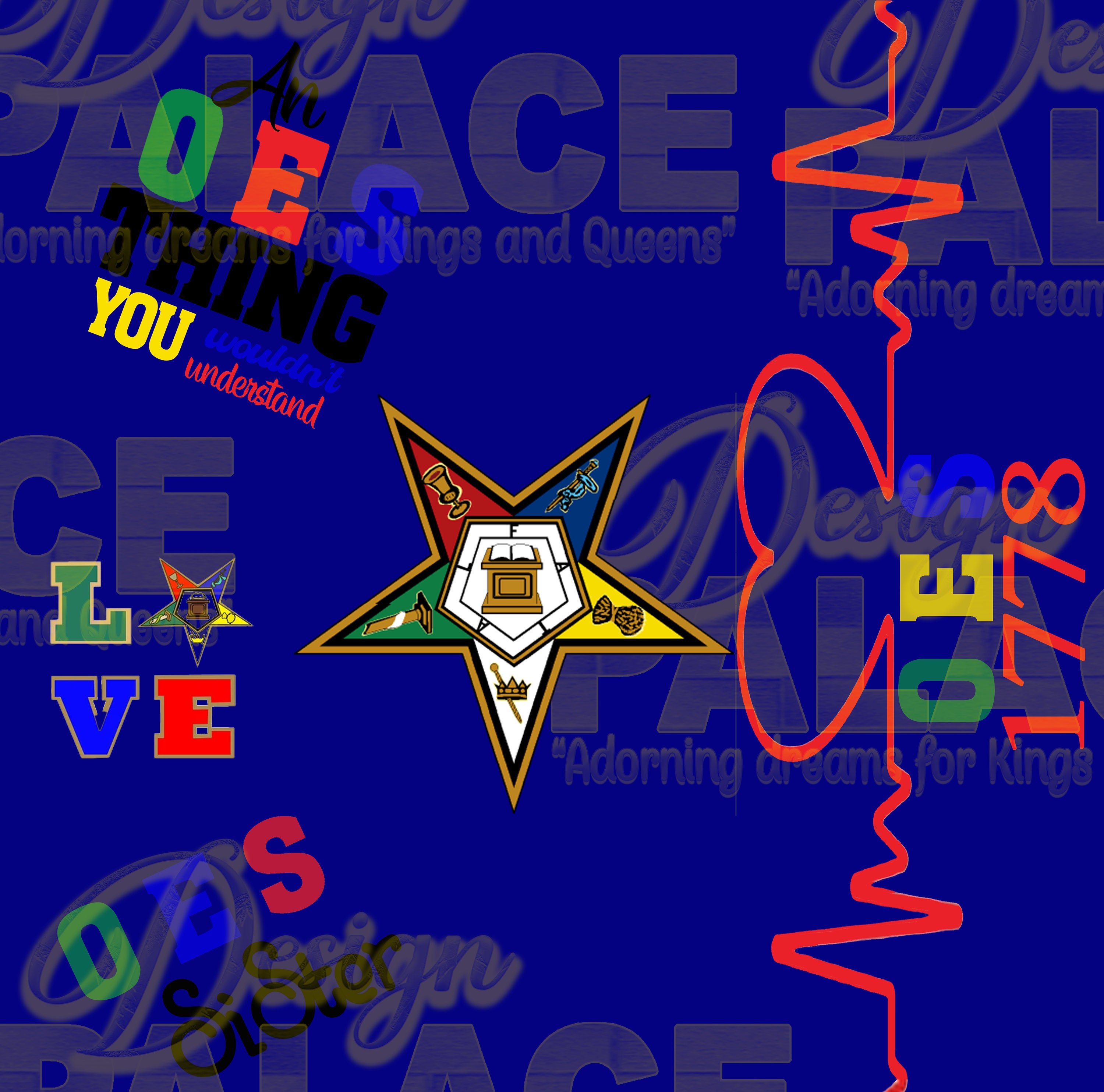 OES Sisterhood bluetumbler TEMPLATE Not a Tumbler - Etsy