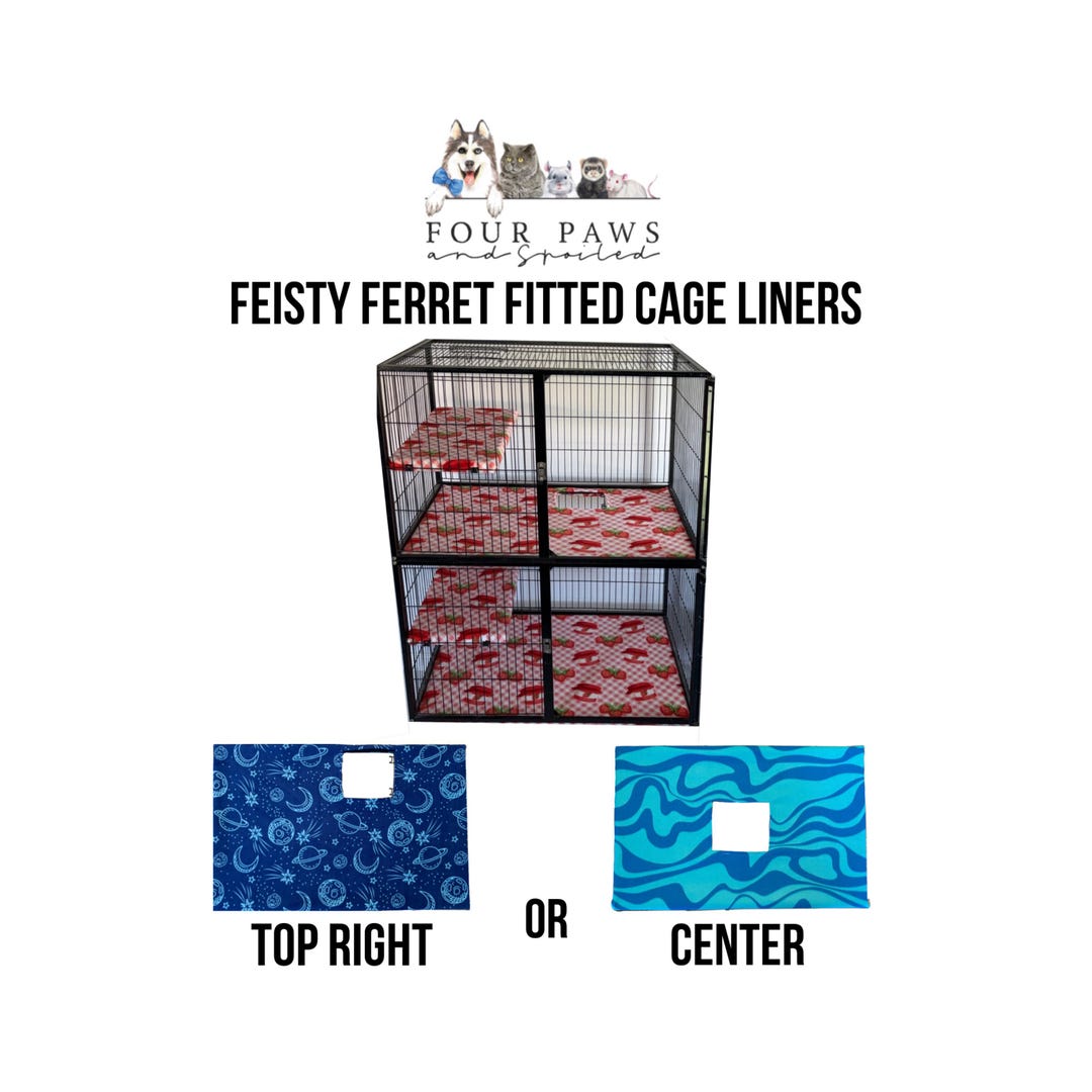 Feisty Ferret Fitted Cage Liners | Double Fitted Cage Liners | Cage ...