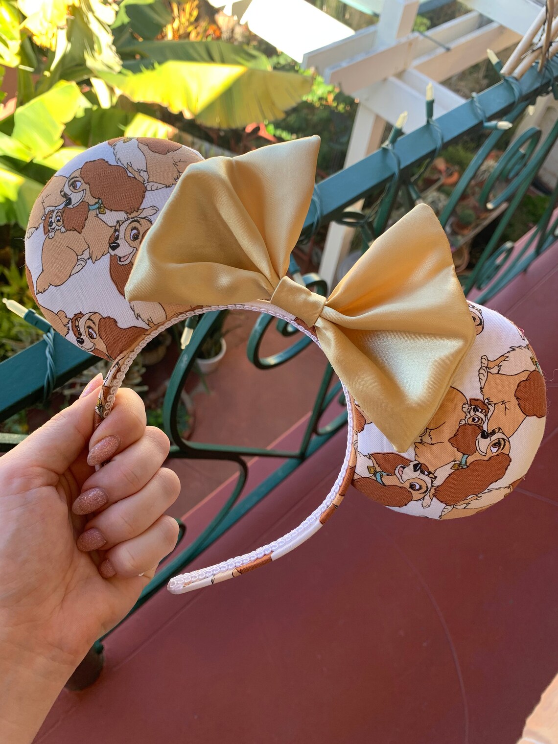 Lady and the Tramp Inspired Minnie Mickey Mouse Ears Headband - Etsy