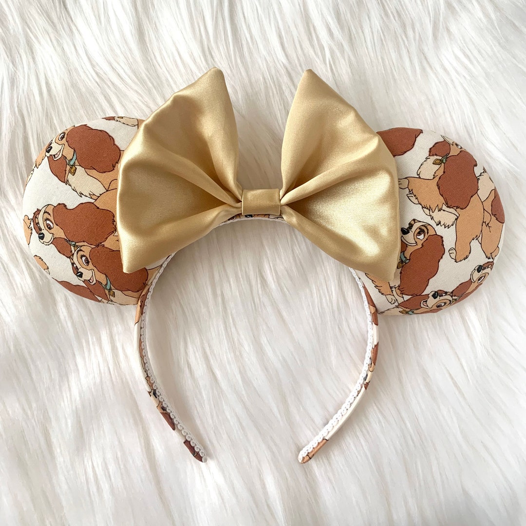 Lady and the Tramp Inspired Minnie Mickey Mouse Ears Headband - Etsy