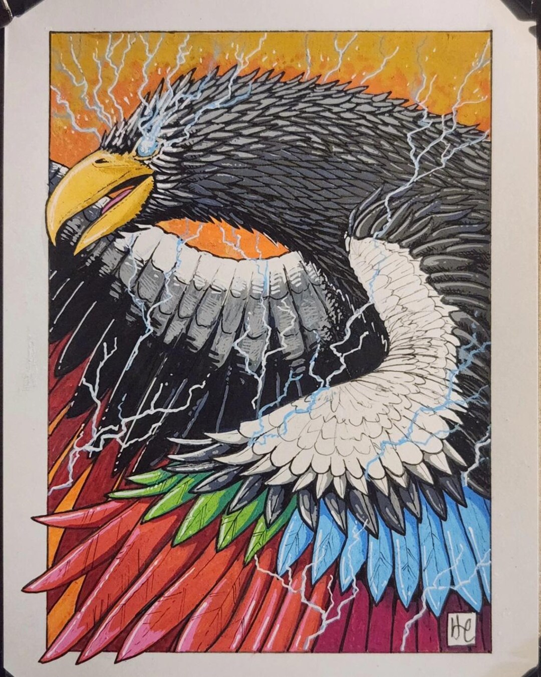 Thunderbird Original Drawing - Etsy