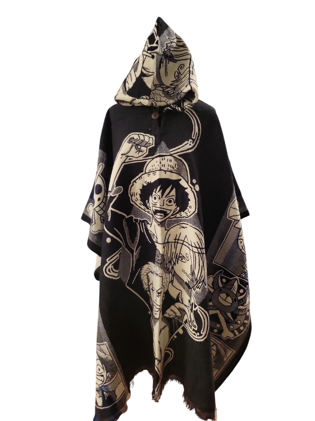 One Piece Anime Poncho Blend Poncho/ Anime Hoodie Zoro One Piece Fly ...