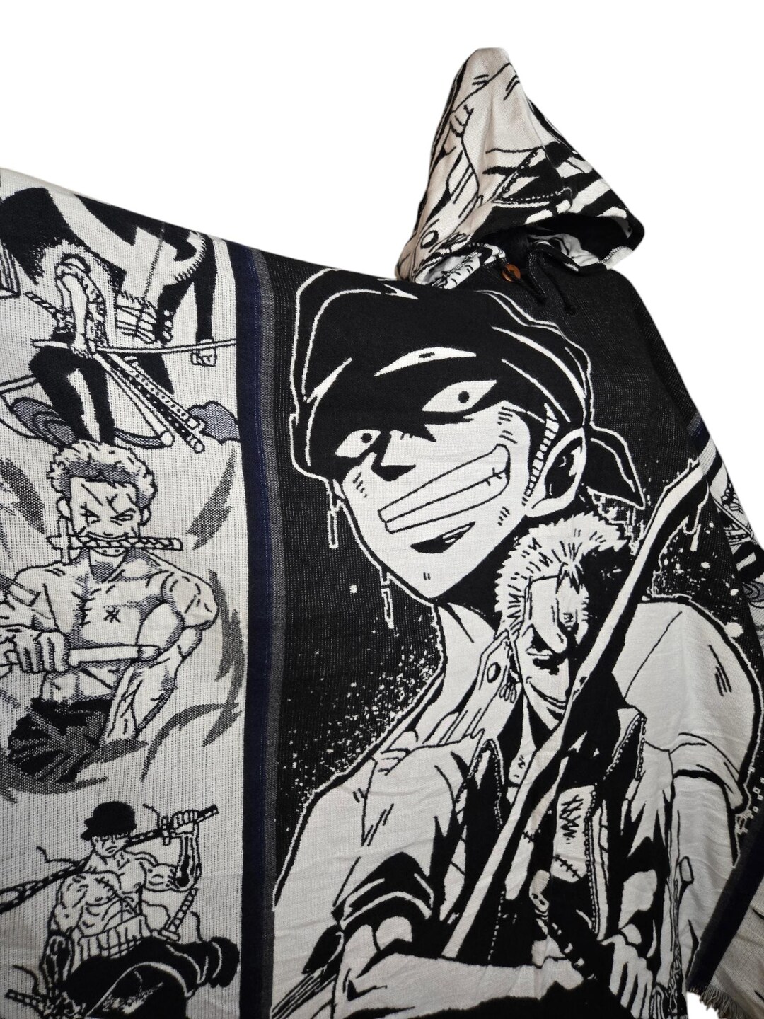 One Piece Anime Poncho Blend Poncho/ Anime Hoodie Zoro One Piece Fly ...