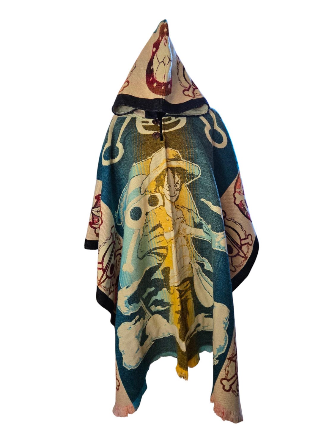 Anime Poncho Blend Poncho/ One Piece Hooded/ Luffy Poncho/akatsuki ...