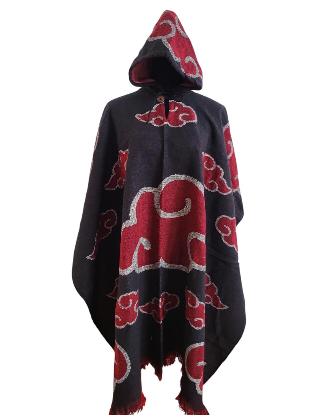 Anime Poncho Alpaca Blend Poncho/ Naruto Hooded/ Naruto Poncho/akatsuki ...