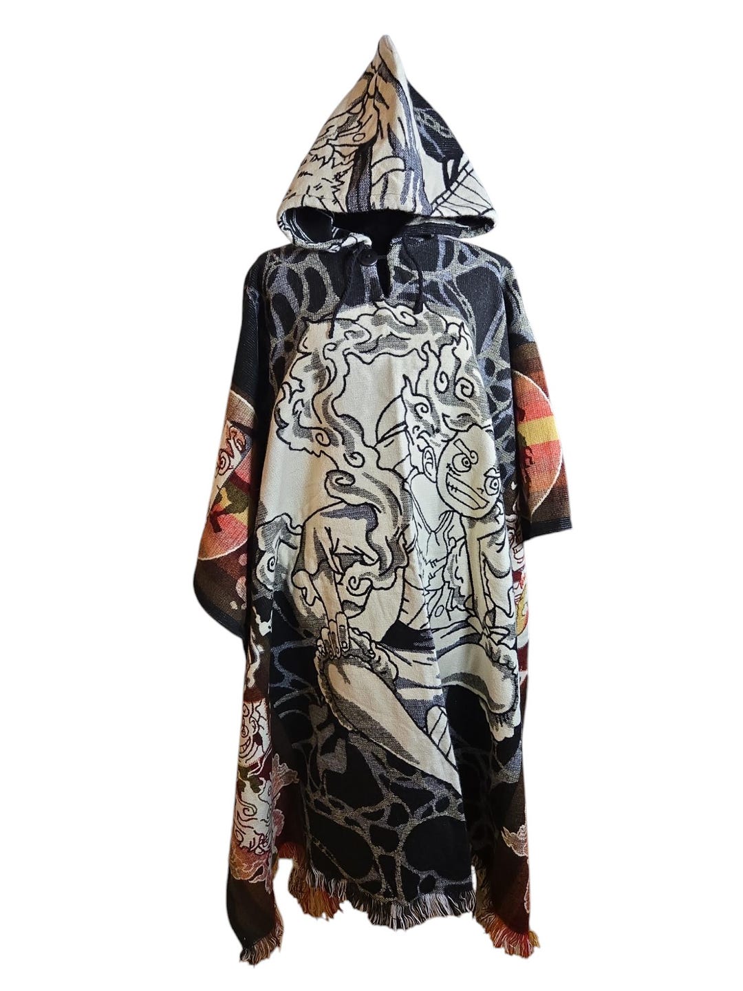 One Piece Anime Poncho Blend Poncho/ Anime Hoodie Zoro One Piece Fly ...