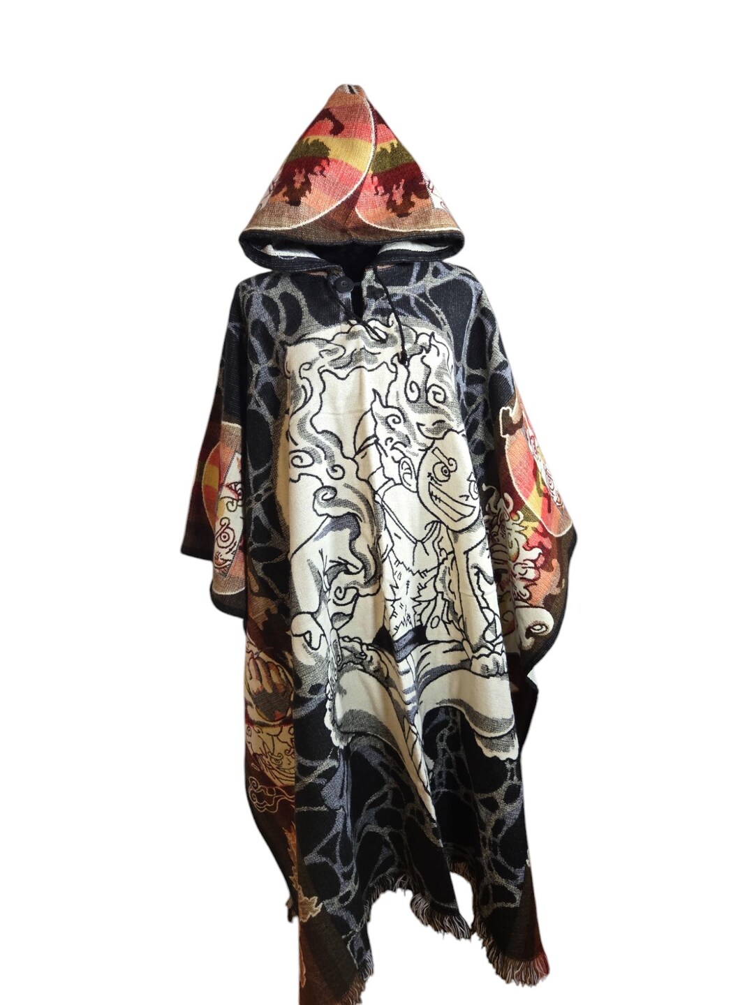 One Piece Anime Poncho Blend Poncho/ Anime Hoodie Zoro One Piece Fly ...