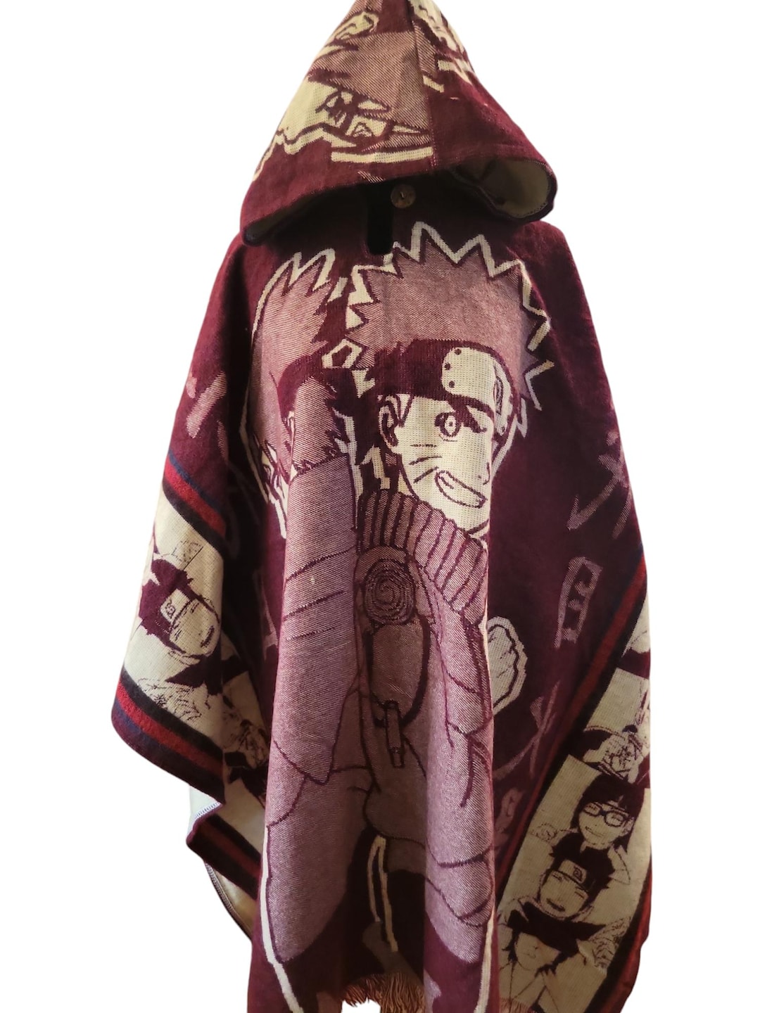 Anime Poncho Blend Poncho/ Naruto Hooded/ Naruto Poncho/akatsuki Cloud ...