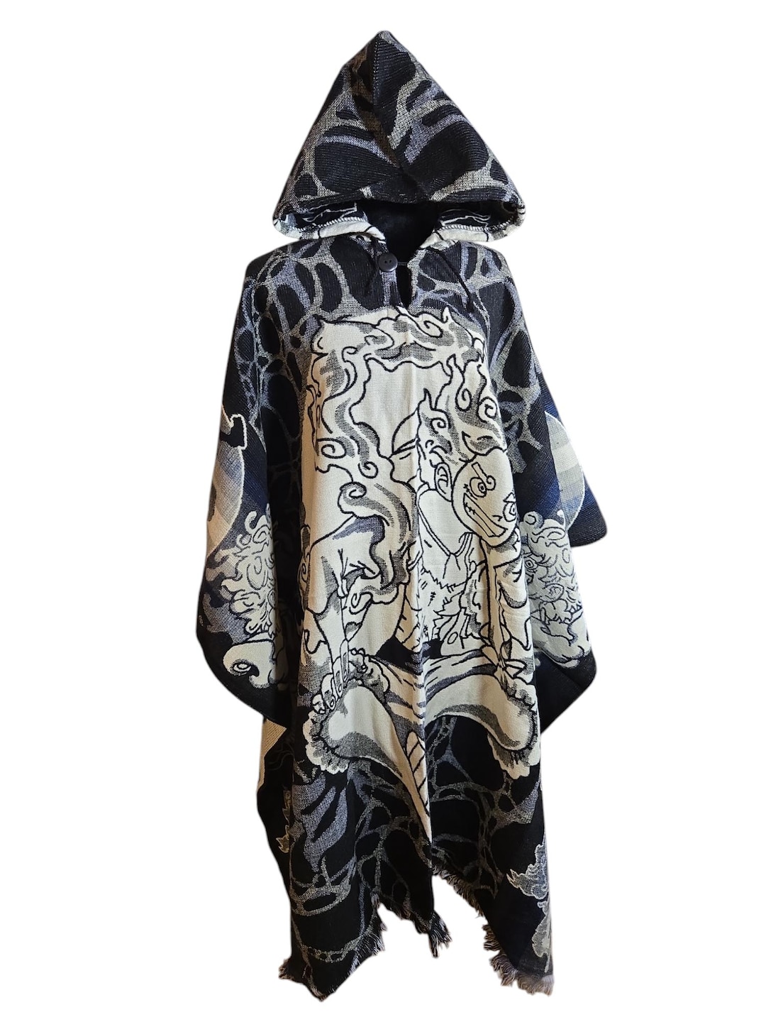 One Piece Anime Poncho Blend Poncho/ Anime Hoodie Zoro One Piece Fly ...