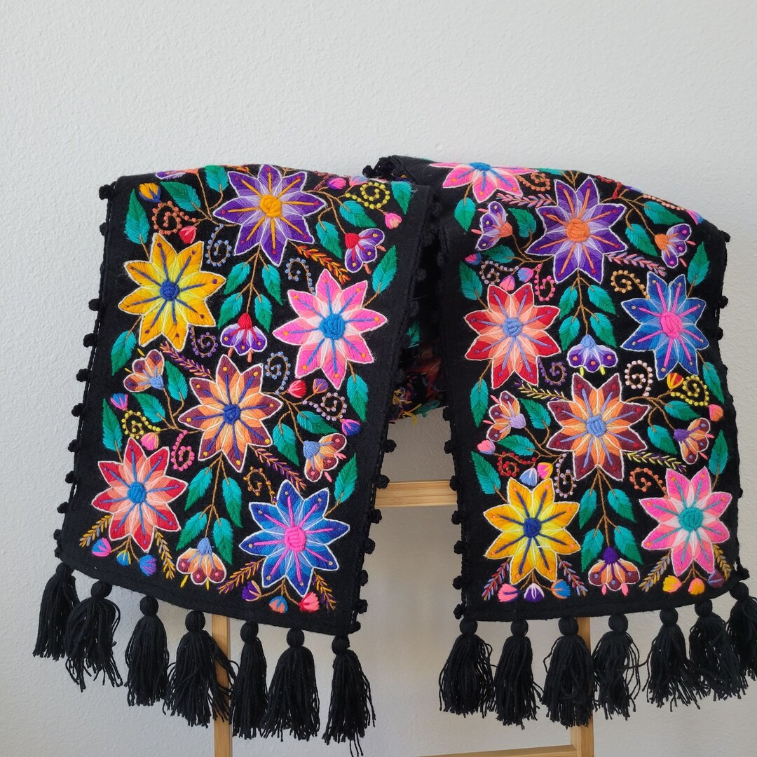 Embroidery Floral, Peruvian Hand-woven Table Runner |multi Color ...