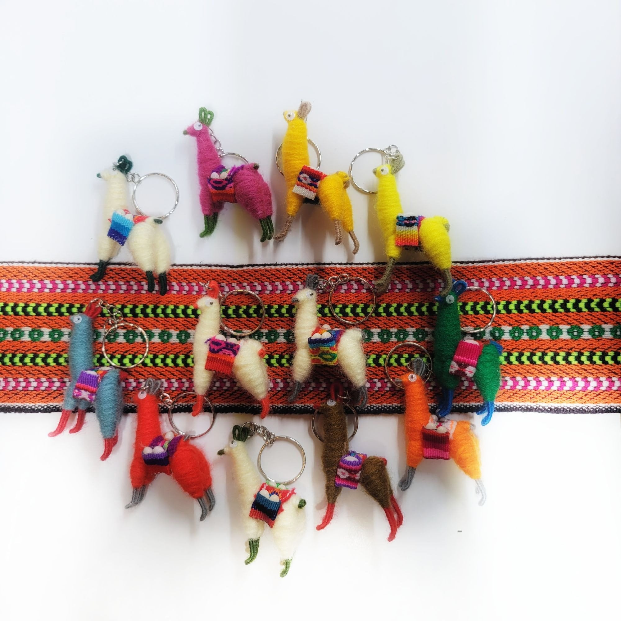 Handmade Llama Keychain: Peruvian Alpaca Wool Charm - Etsy