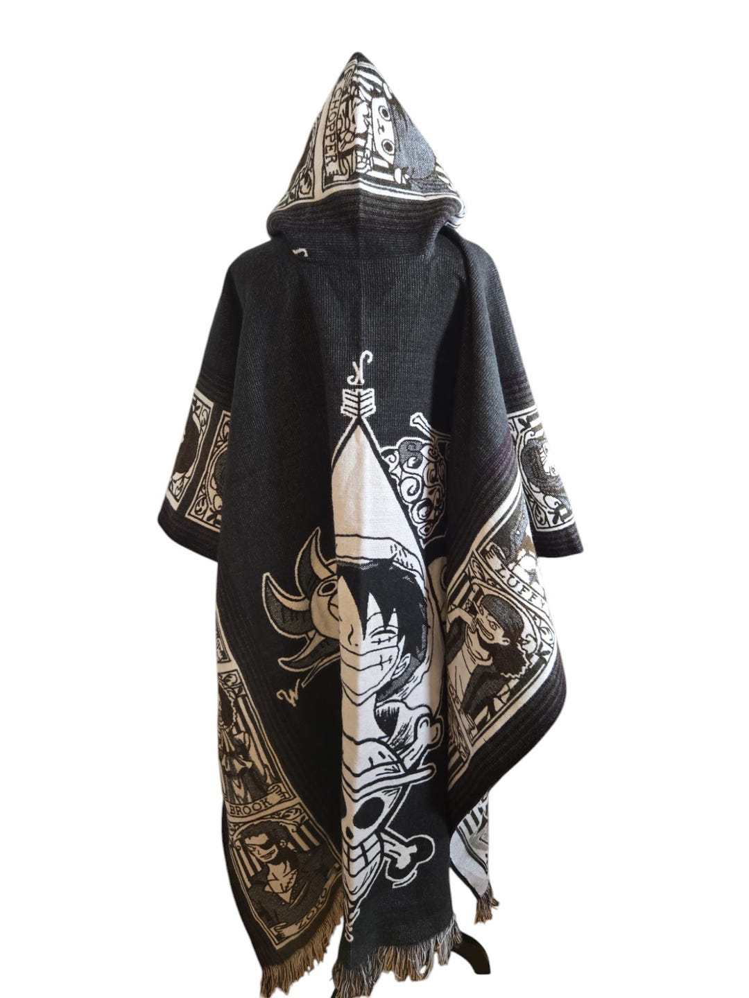 One Piece Anime Poncho Blend Poncho/ Anime Hoodie Zoro One Piece Fly ...