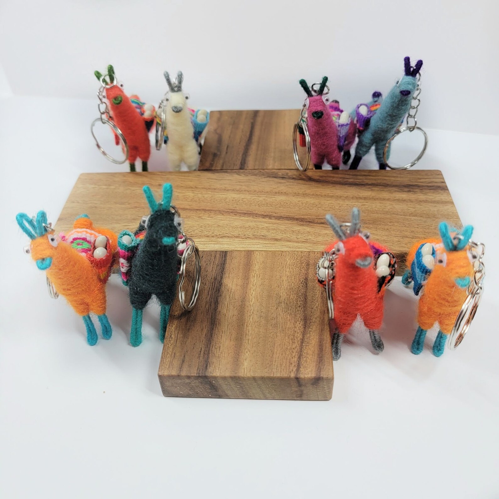 Handmade Llama Keychain: Peruvian Alpaca Wool Charm - Etsy