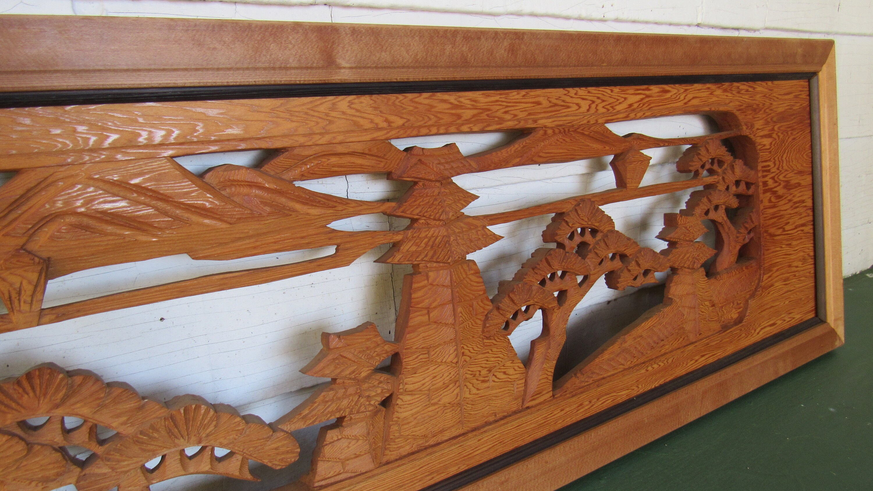 Japanese Vintage Ranma Japanese Wood Carving Wooden Carving - Etsy