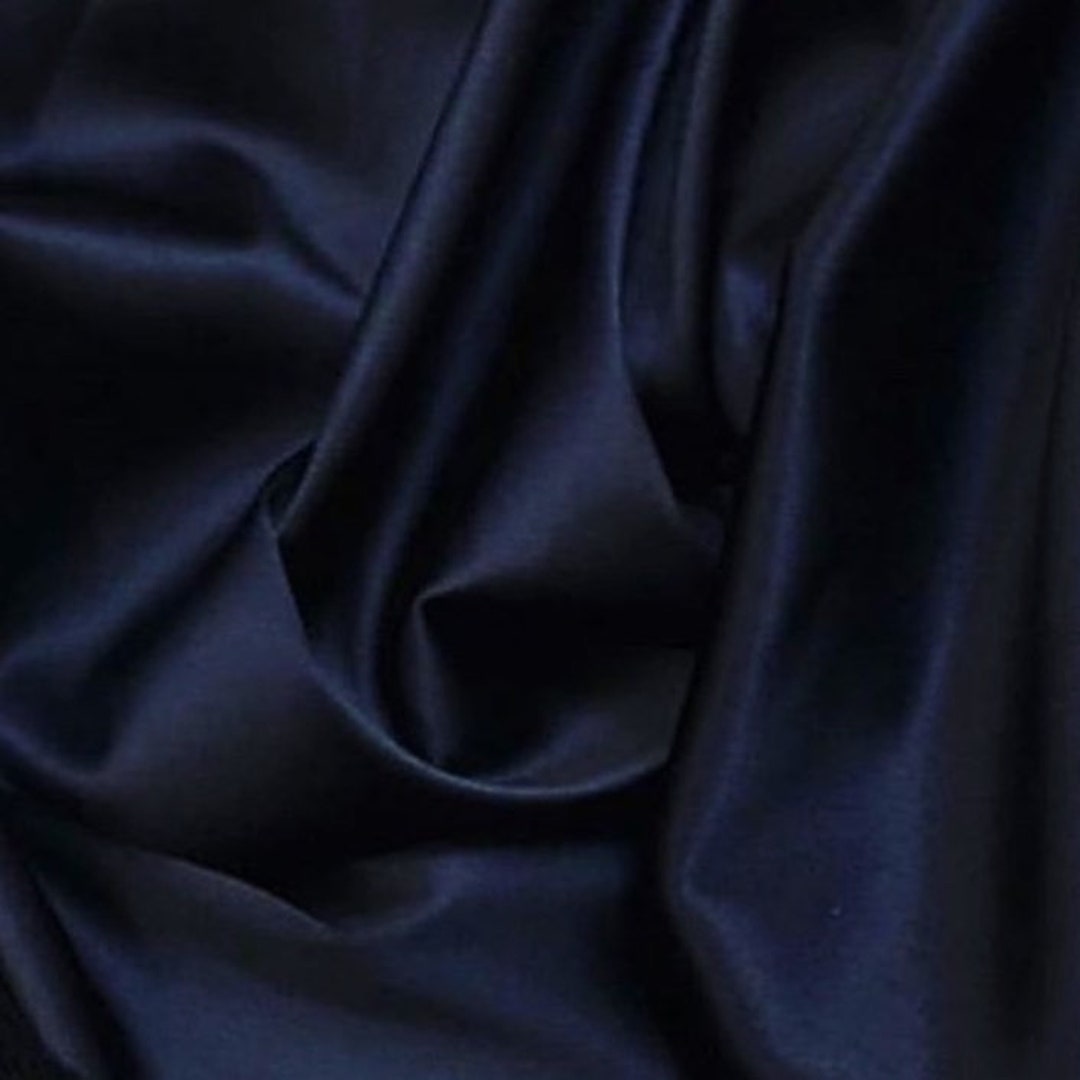 Dark Blue Satin Fabric Satin Lingerie Fabric Polyester Satin - Etsy