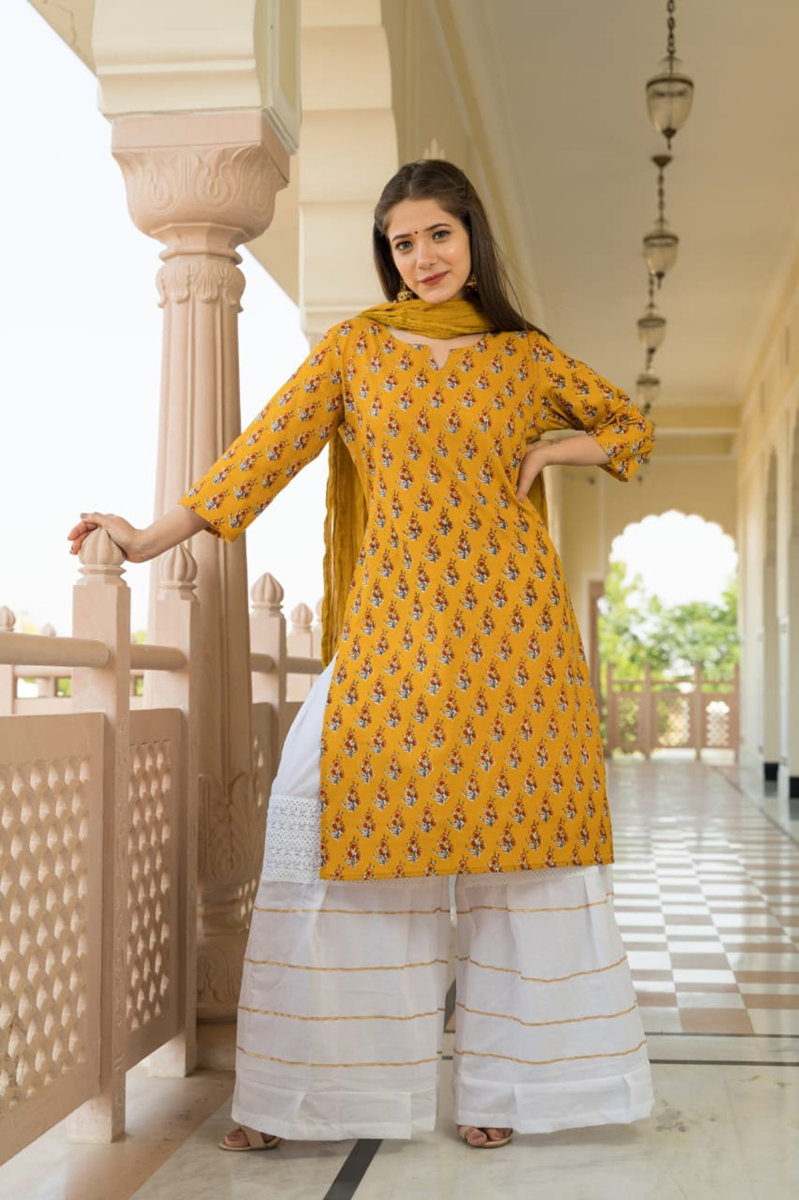 100% Cotton Women and Girls Classic Trendy Stylish Palazzo Set | Etsy