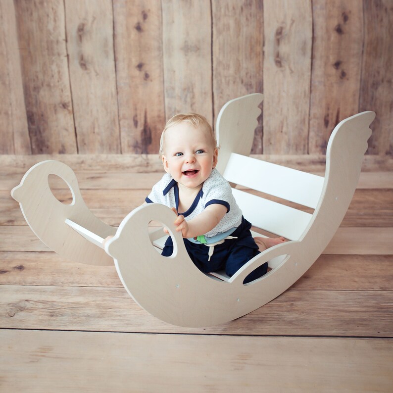 Wood Rocker Animal Rocking Arch Climber White Wooden Rocking | Etsy