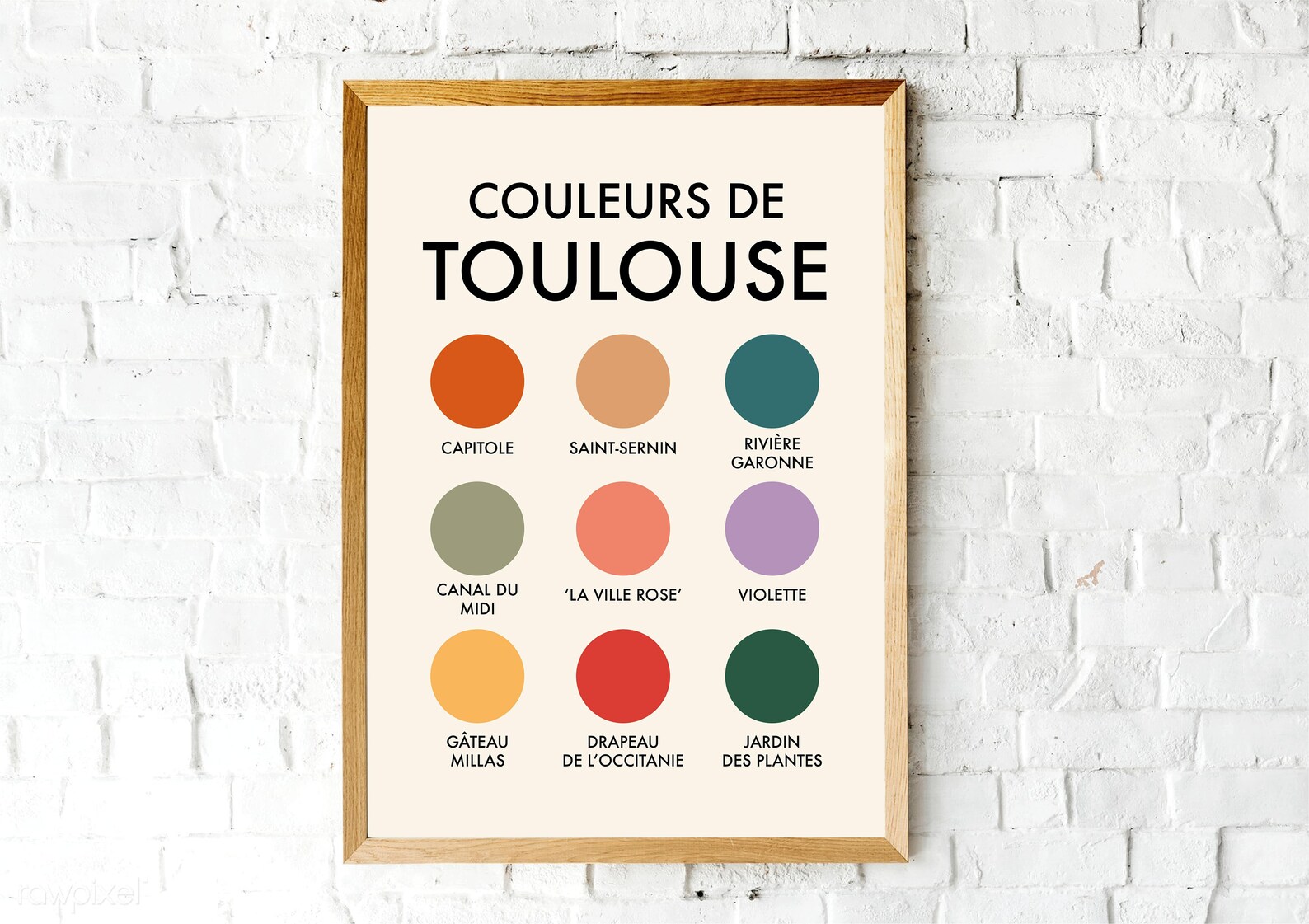 Colors of Toulouse Wall Printable ENG/FRE - Etsy
