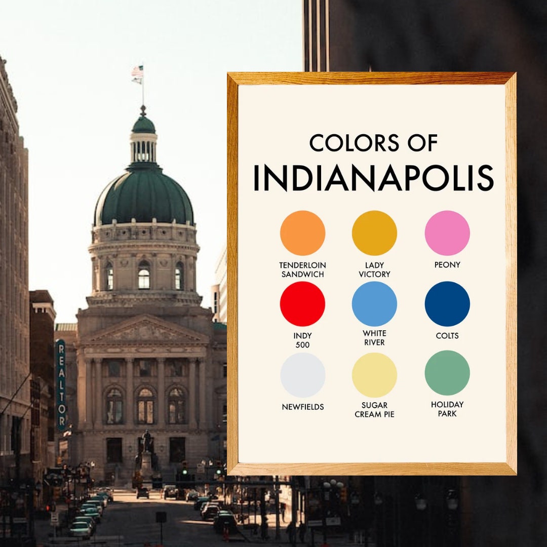 Colors of Indianapolis Indiana Wall Printable Pantone Digital - Etsy