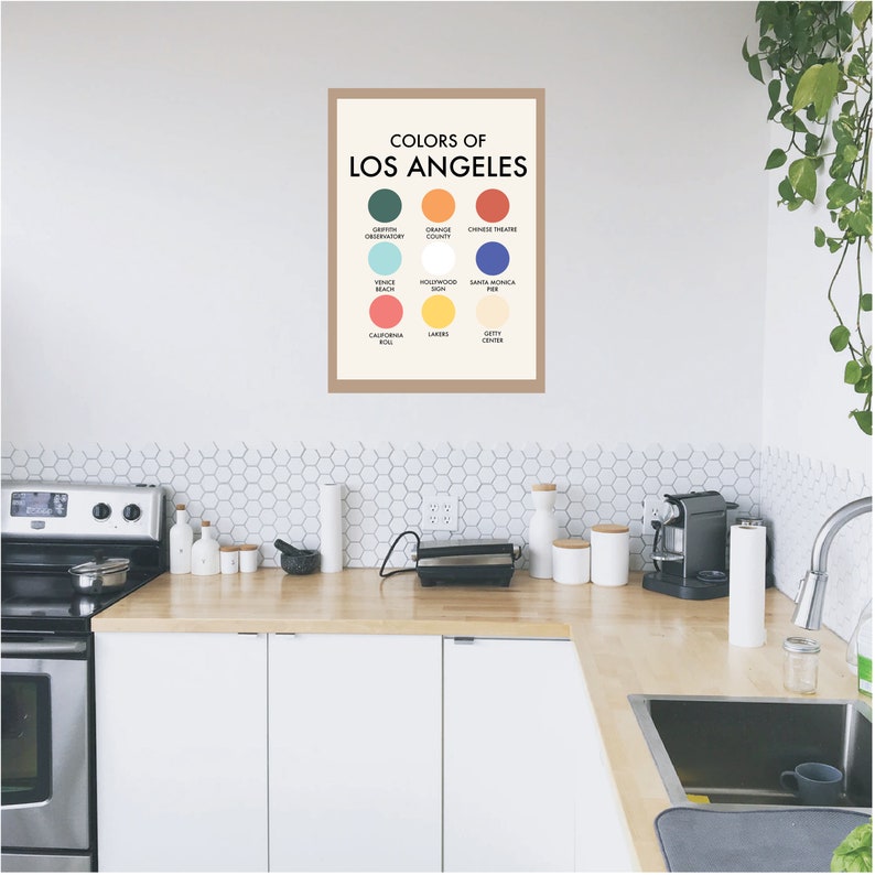Colors of Los Angeles Wall Printable - Etsy