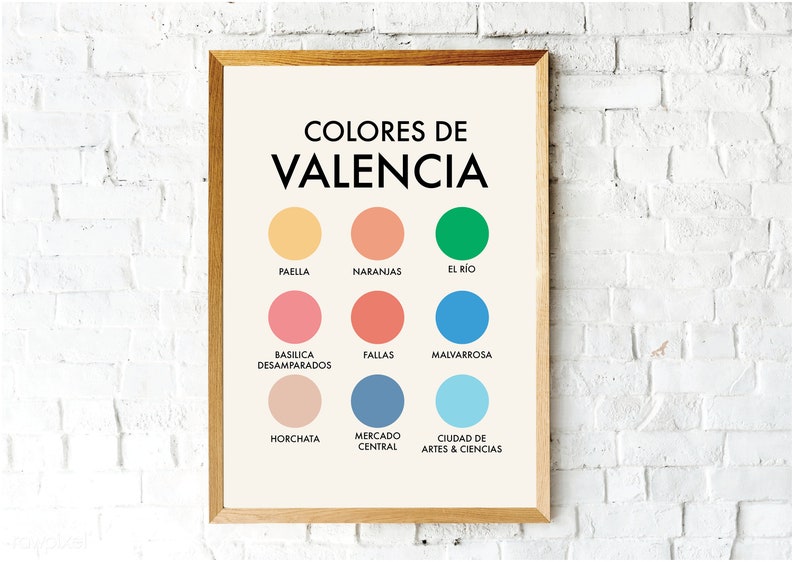 Colors of Valencia Wall Printable ENG/SPA - Etsy