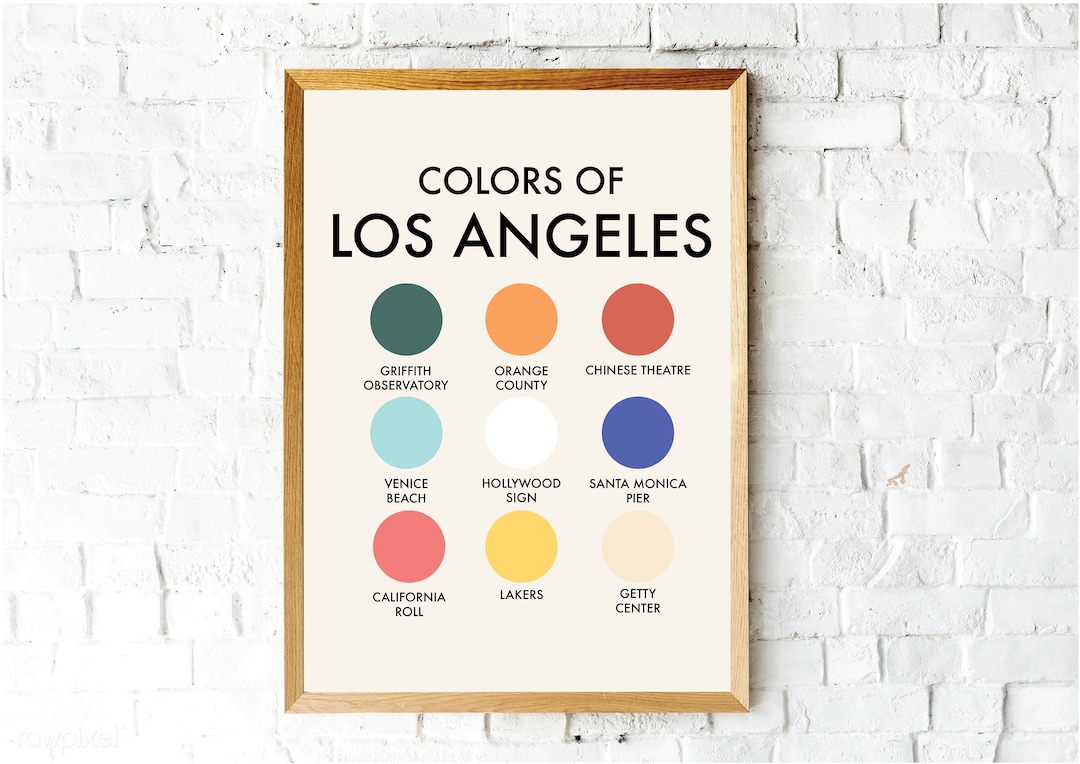 Colors of Los Angeles Wall Printable - Etsy