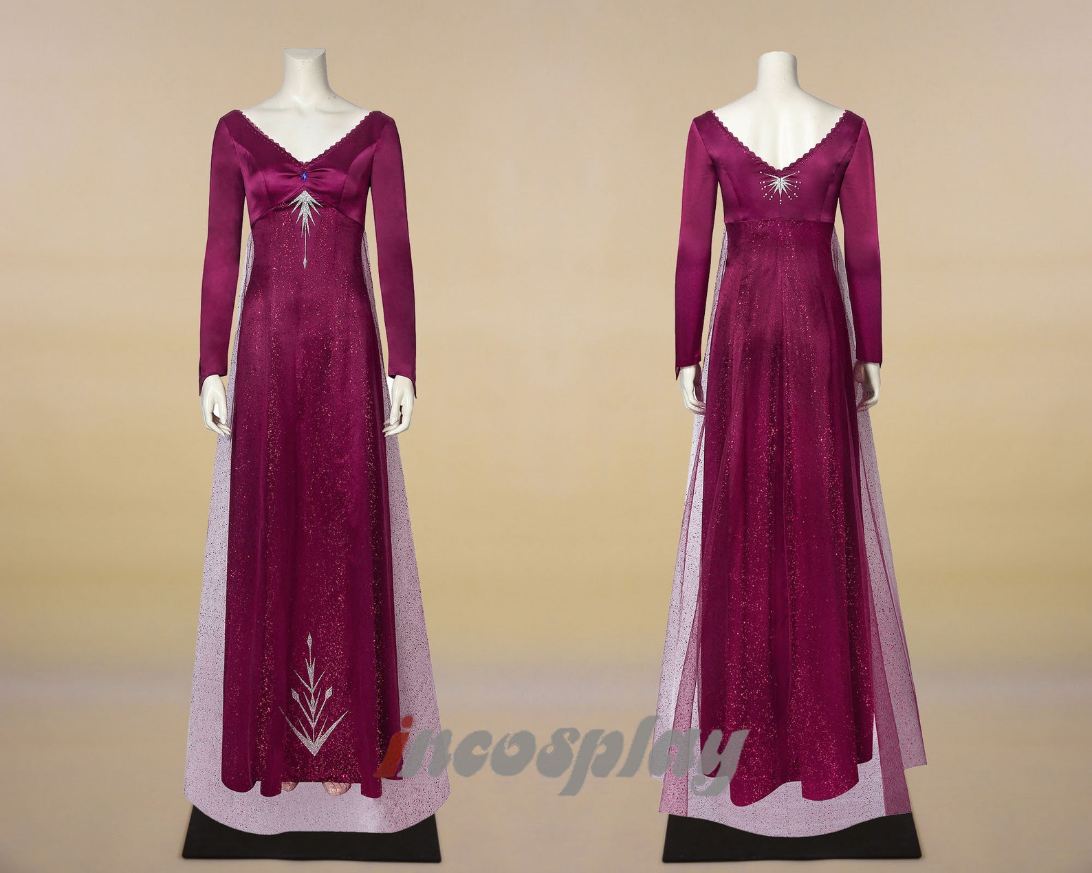 Purple Elsa Nightgown Costume Elsa Sleeping Dress Frozen 2 | Etsy