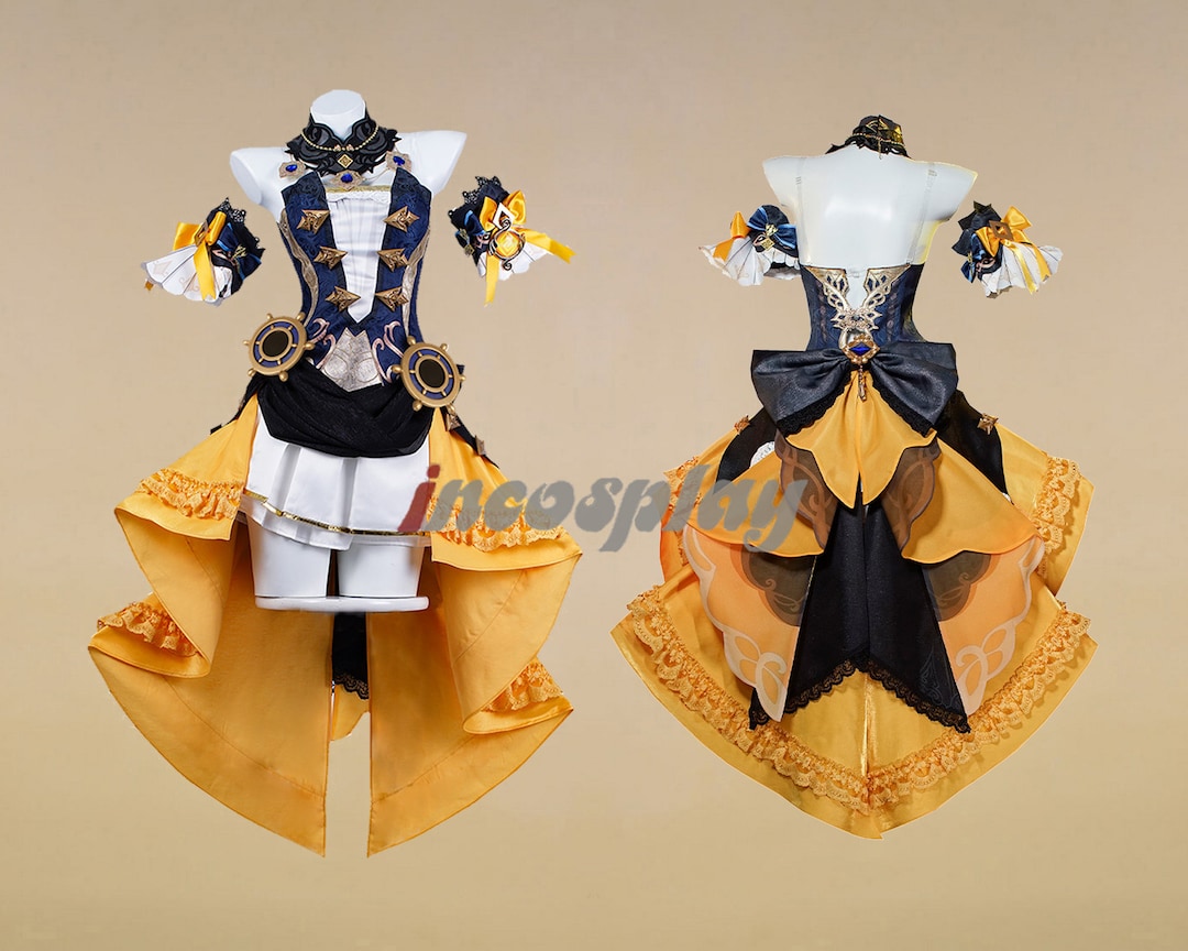 Genshin Impact Navia Cosplay Costume Halloween Game Dress Etsy