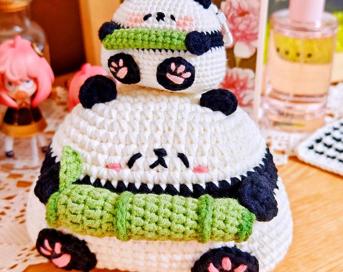 Whimsical Panda Tissue Holder Crochet Pattern PDF - Etsy
