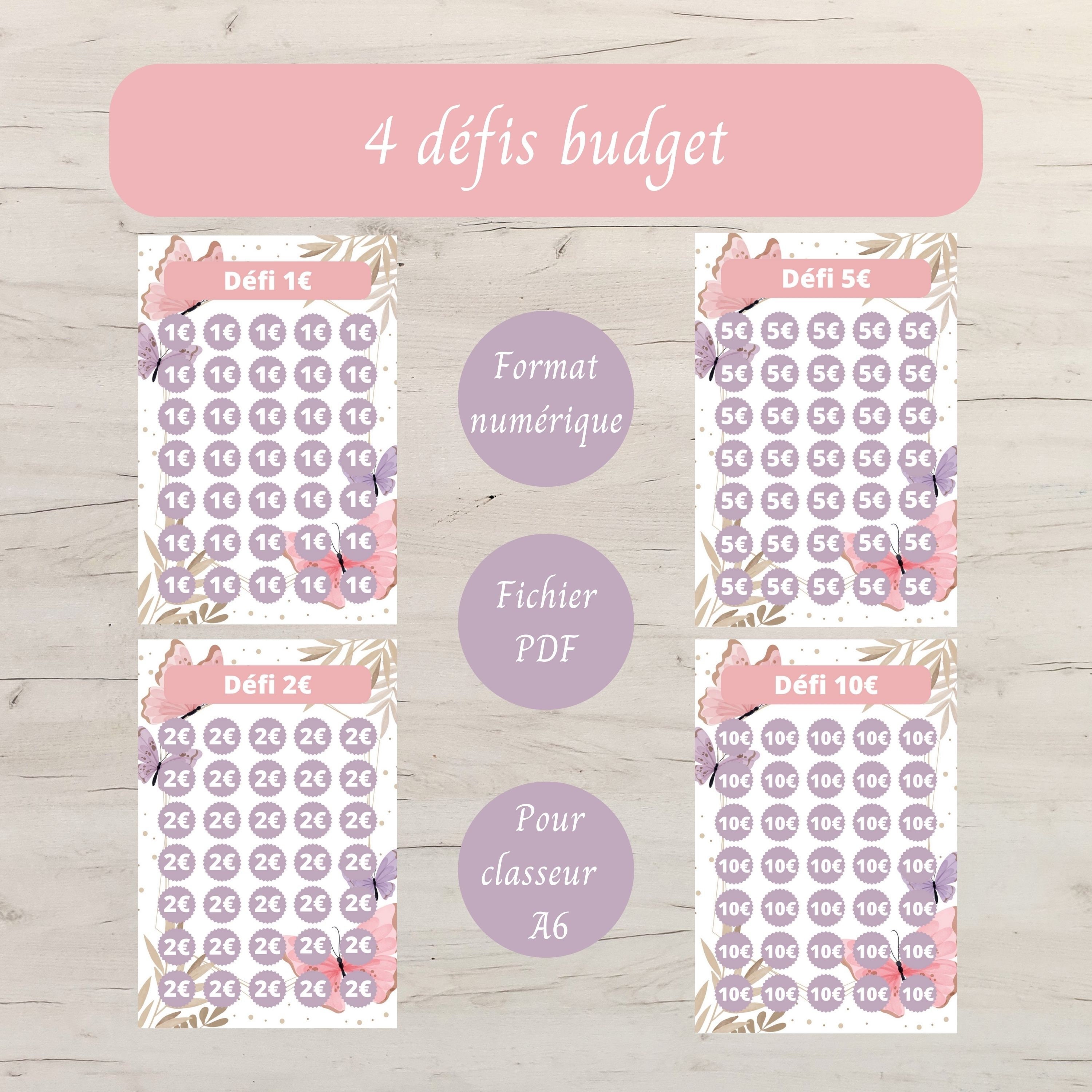 Défis Budget à Imprimer Pour économiser De L'argent - Etsy