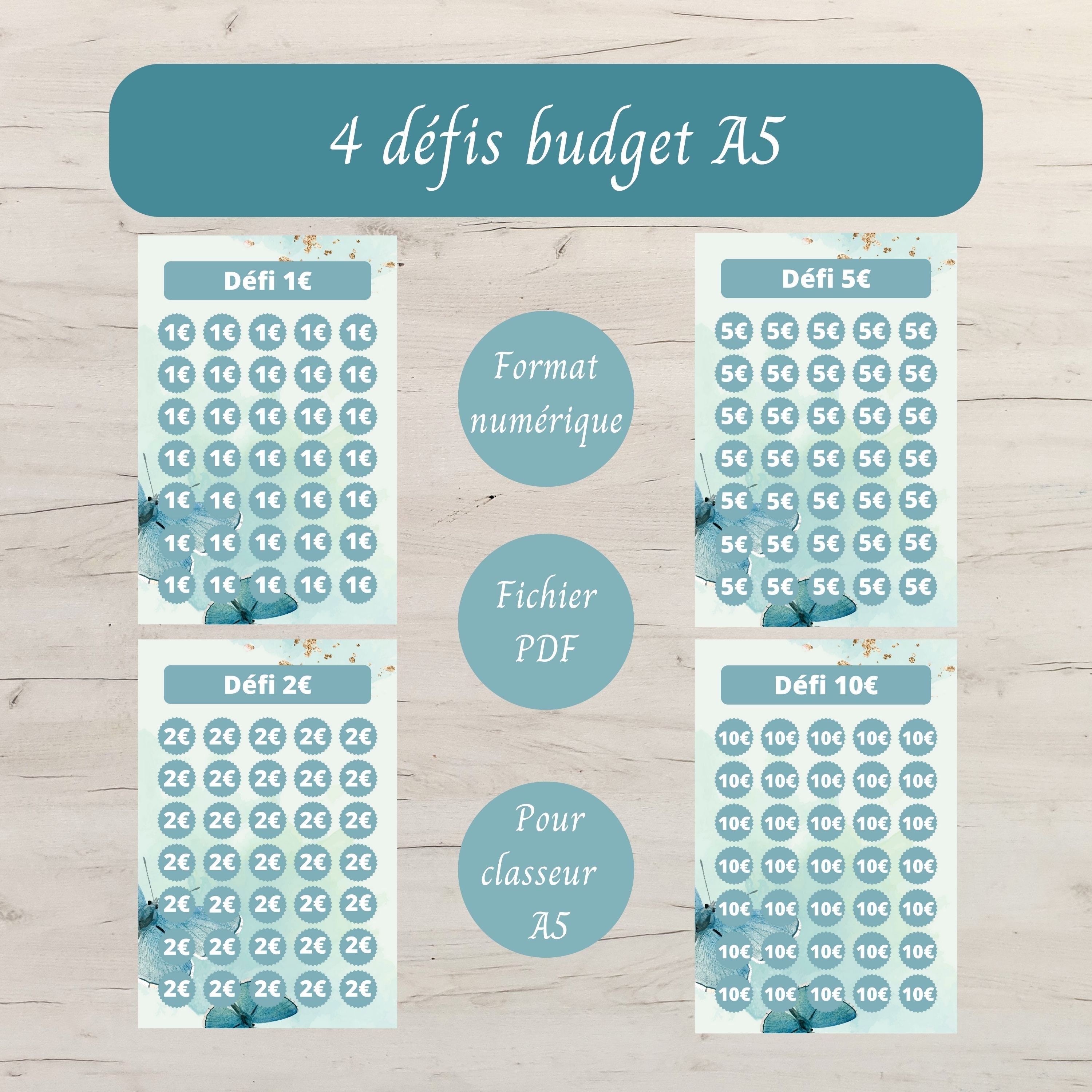 Défis Budget à Imprimer Pour économiser De L'argent - Etsy