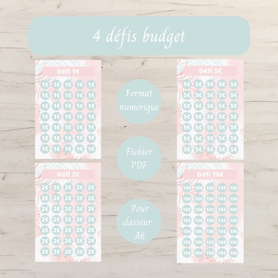 Défis Budget à Imprimer Pour économiser De L'argent - Etsy