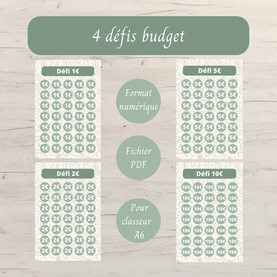 Défis Budget à Imprimer Pour économiser De L'argent - Etsy UK