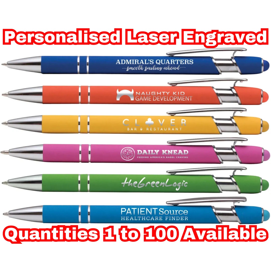 5/10/25/50/100 | Personalised Laser Engraved Metal Business Pens With ...