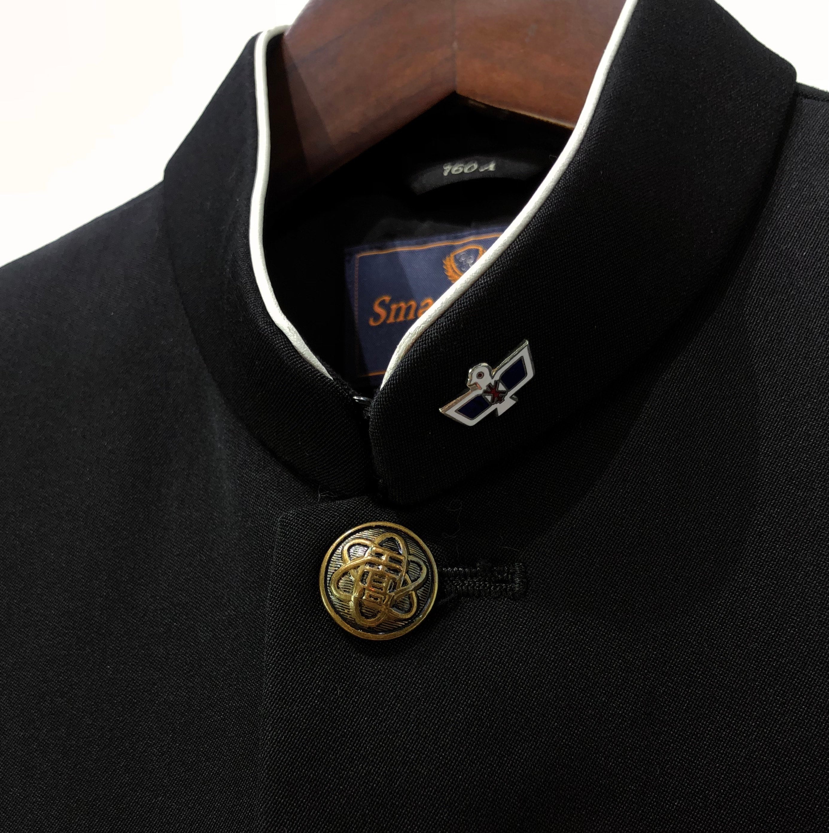 Black High-collared Gakuran With Bronze Buttons Vintage Retro From ...